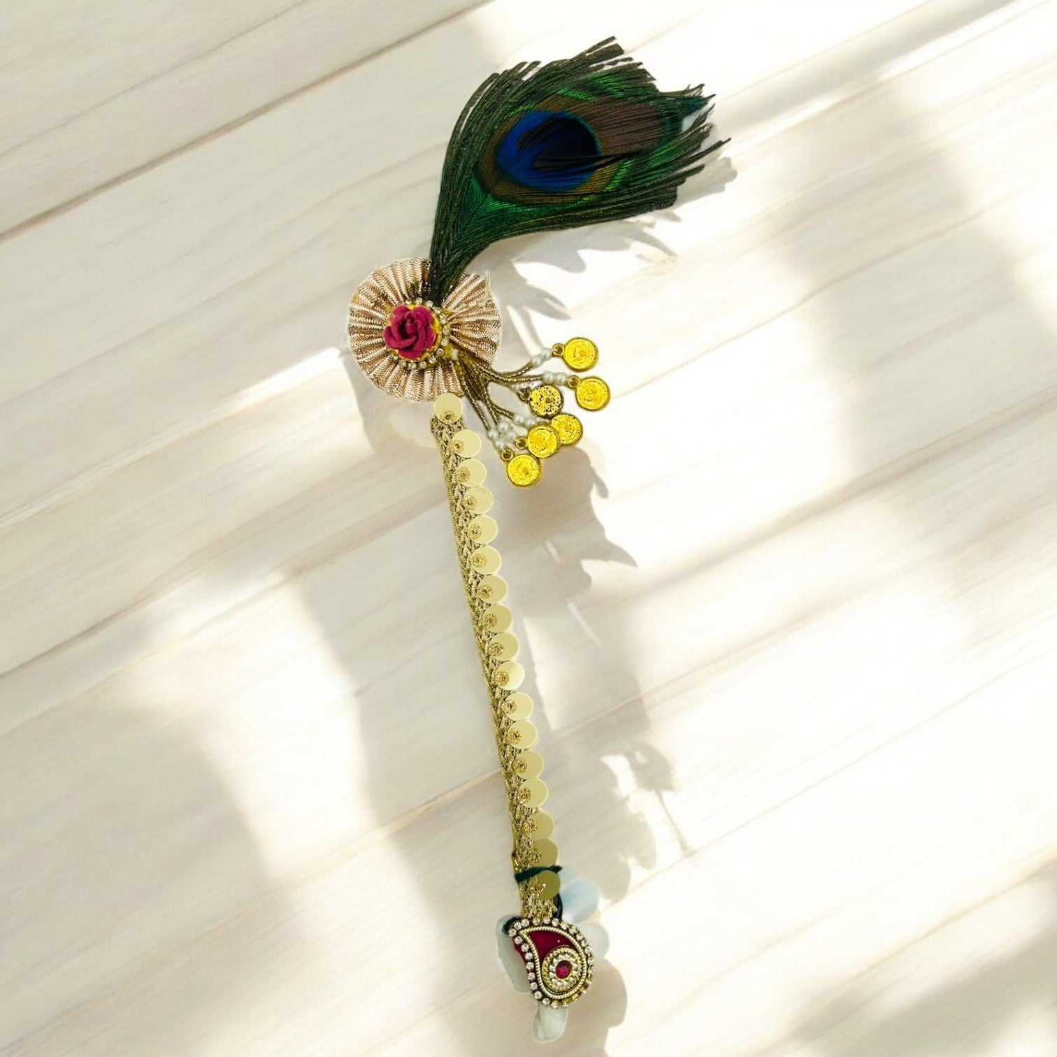 Tilak Stick with Morpankh – Traditional Roli Chandan Accessory | Wrap Shap